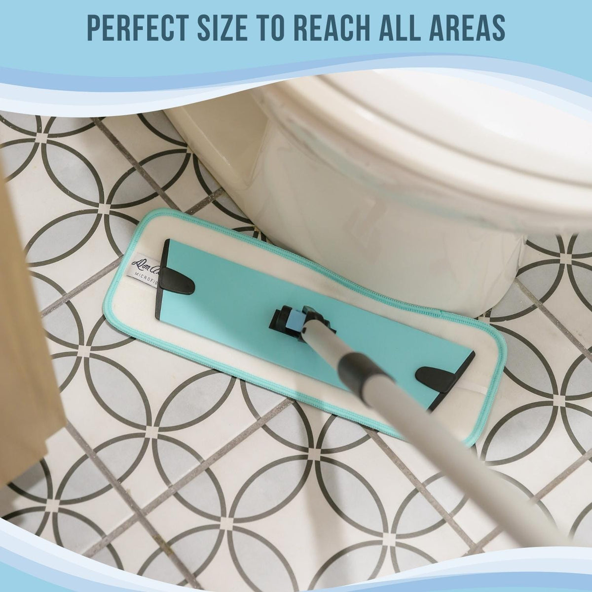 Don Aslett 12" Microfiber Mop *New Color Aqua*