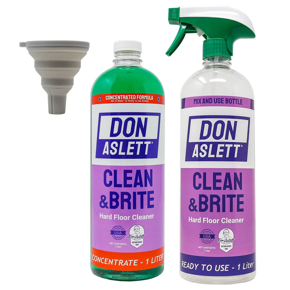 Don Aslett Clean & Brite Floor Cleaner Concentrate Bundle