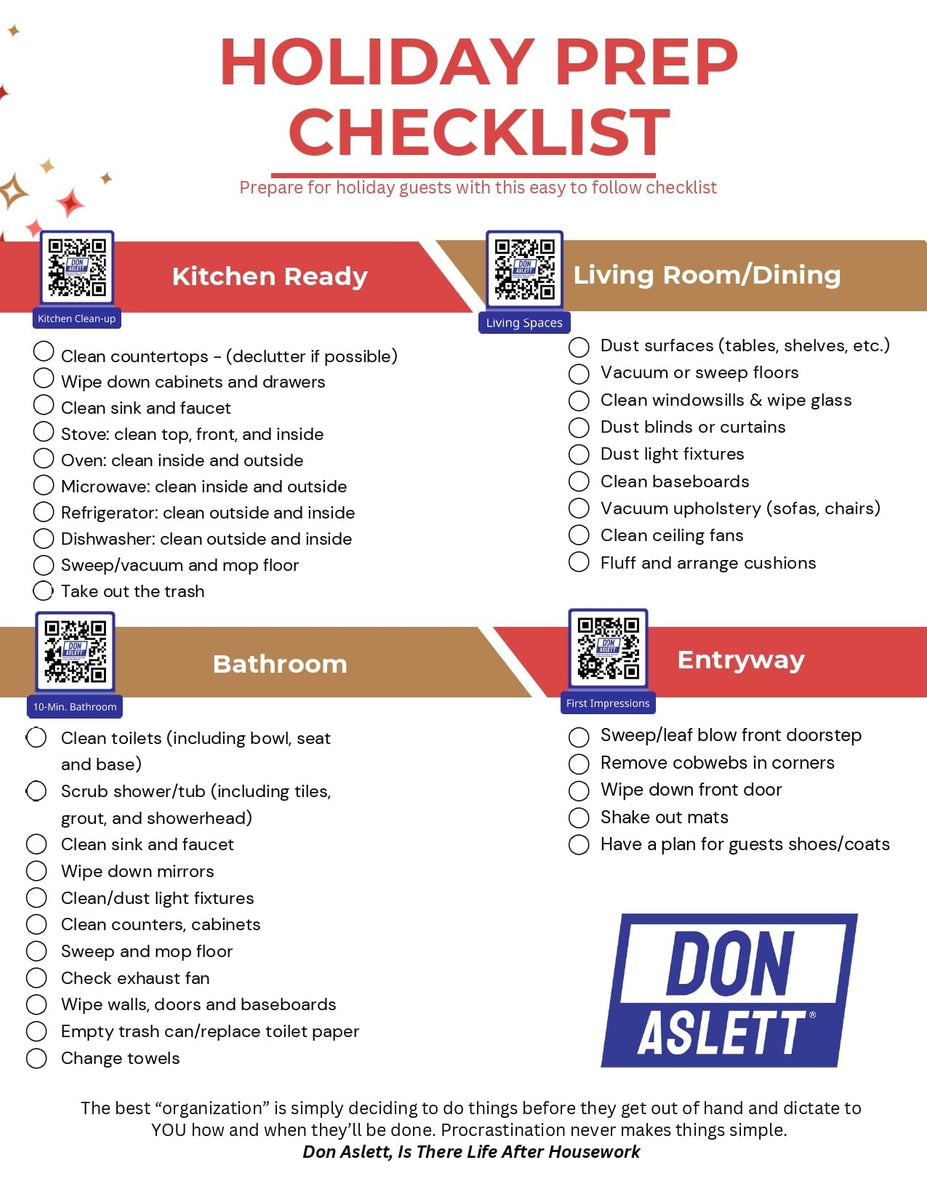 Holiday Prep Checklist Download – Don Aslett
