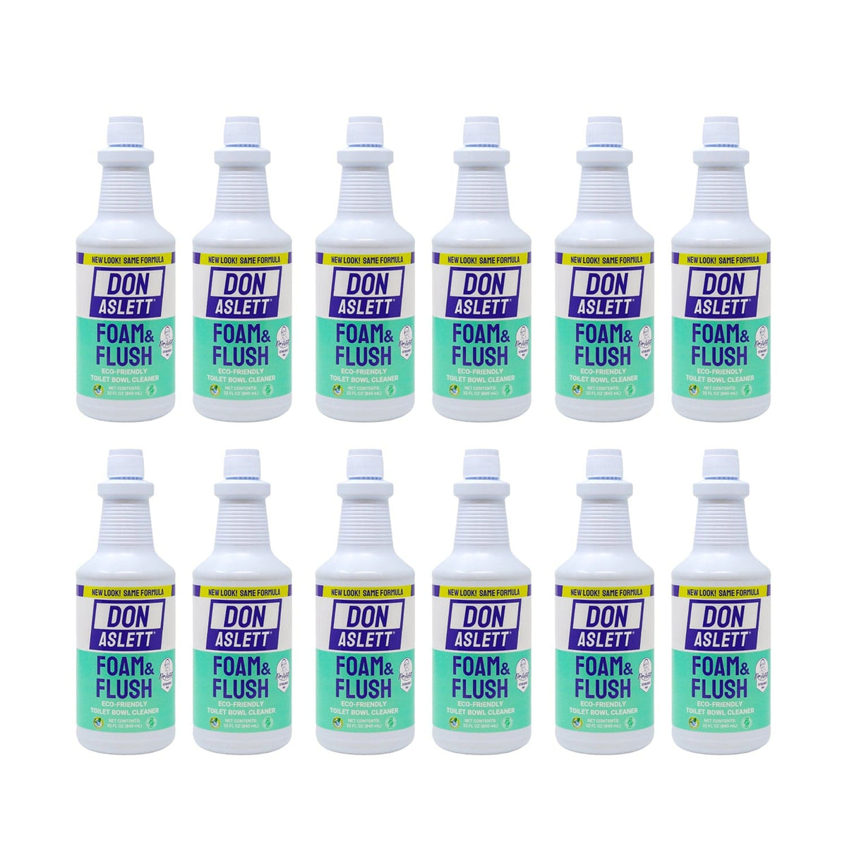 BULK CASE: Don Aslett Foam & Flush Toilet Bowl Cleaner - 12 count