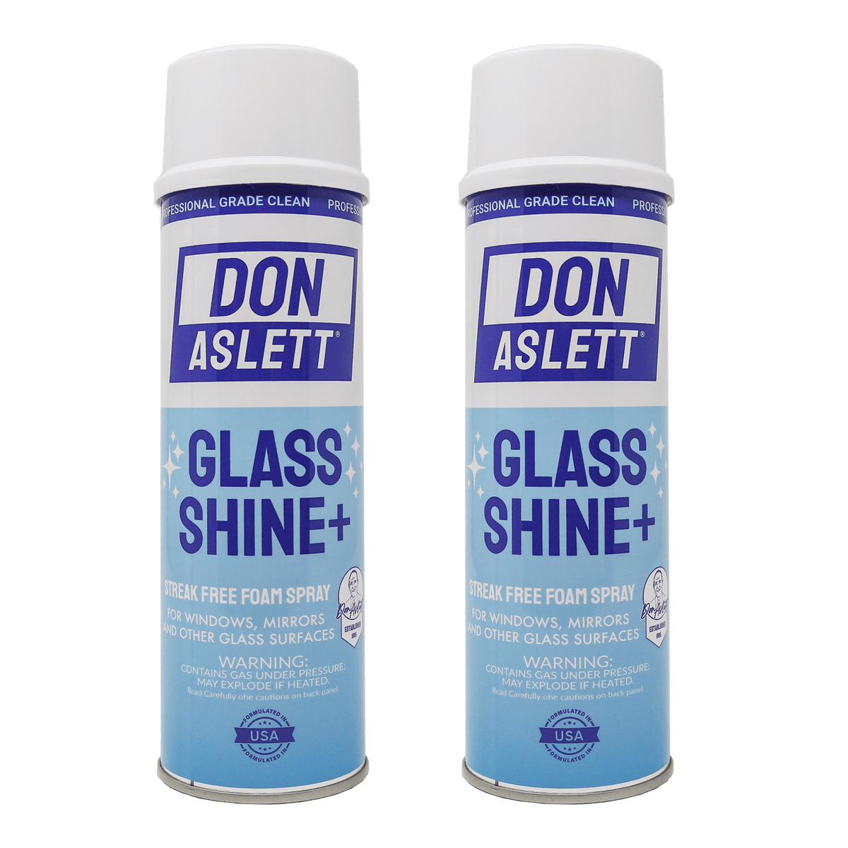 Glass Shine Plus - Streak Free Foaming Spray 2 Pack – Don Aslett